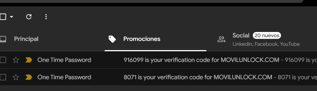 ¿Como obtener codigo OTP?